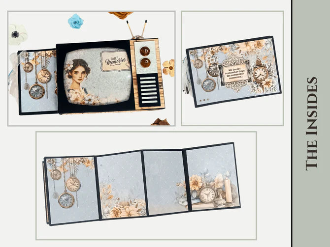 TV Pop Up Mini Album, Black - Precut Scrapbook Base – Starry Night ...