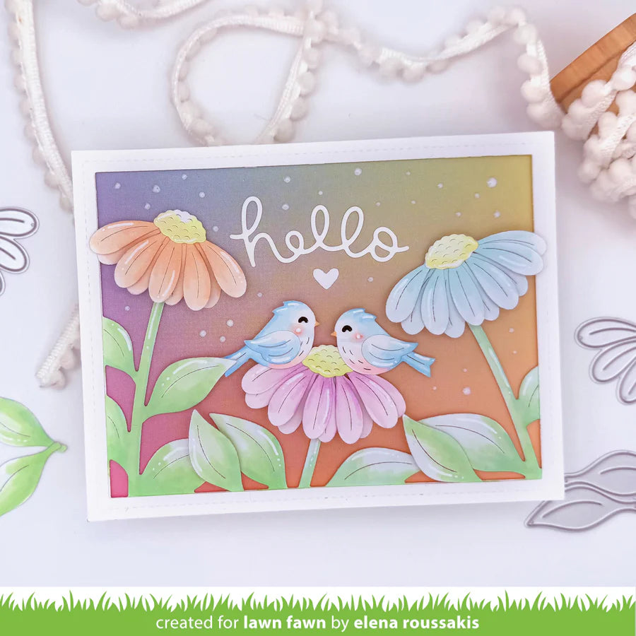 Lawn Fawn Big Blossom Backdrop: Landscape Die for Card Making – Starry ...
