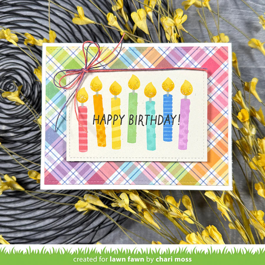 Lawn Fawn Birthday Candles Stencils for Birthday Card Making – Starry ...