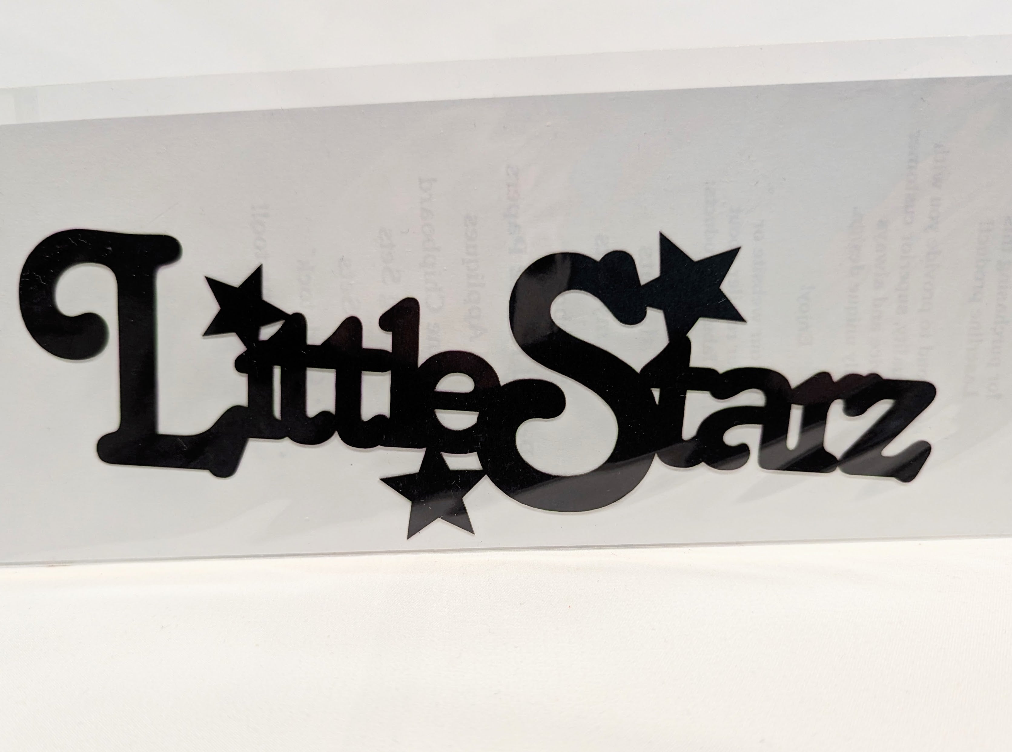 Little Starz Black Laser Cut Dance Die Cut Title – Starry Night Creations