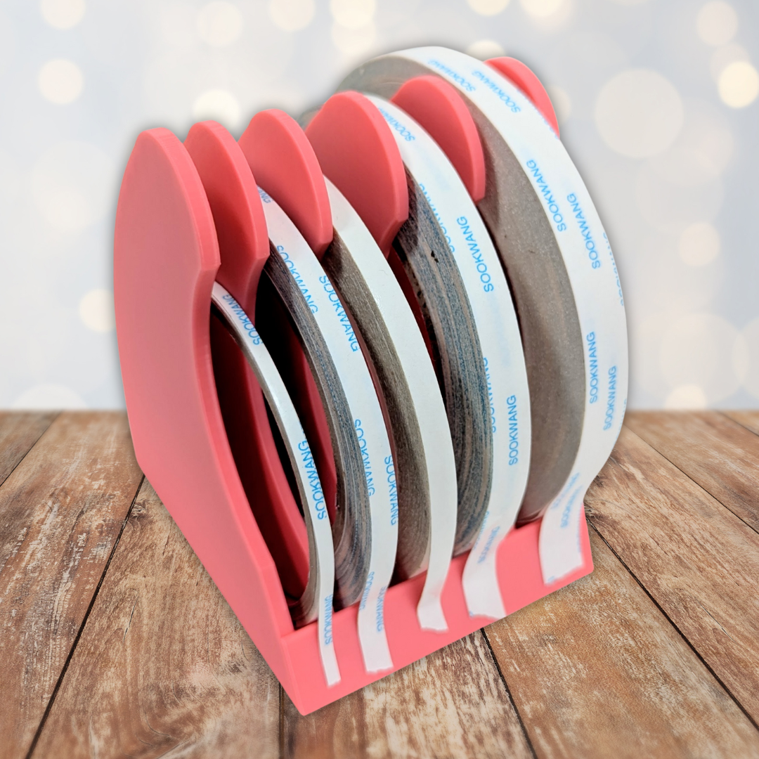 Roll & Ready Tape Roll Holder - 5 Slot Organizer for Craft Tape ...