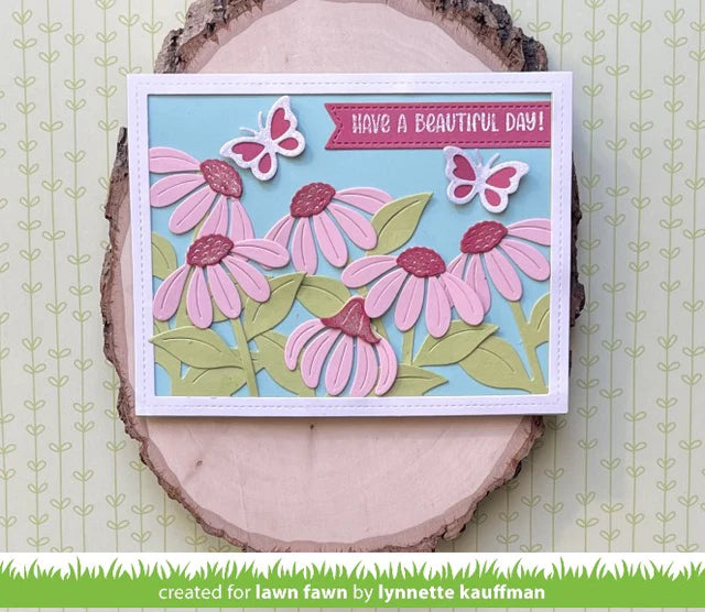 Lawn Fawn Big Blossom Backdrop: Landscape Die for Card Making – Starry ...